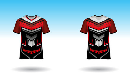 Club shirt design uniform front and back Vector Image