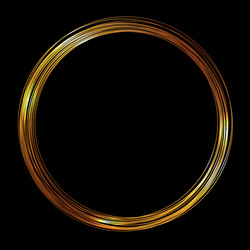 Golden shining circle text frame Royalty Free Vector Image