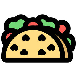 Taco bell chalupa light Royalty Free Vector Image