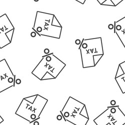 Tax form icon seamless pattern on a white Vector Image