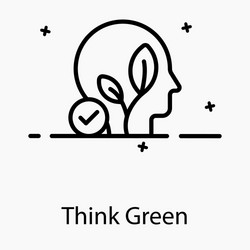 Think green Royalty Free Vector Image - VectorStock