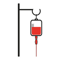 Blood transfusion logo Royalty Free Vector Image