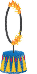 Circus fire hoop Royalty Free Vector Image - VectorStock