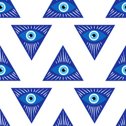 Evil eye magic seamless pattern symbol Royalty Free Vector