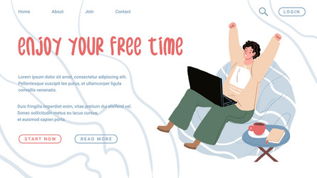 Flat cartoon employee characters procrastination Vector Image