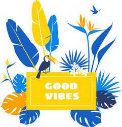 Tropical cartoon jungle Royalty Free Vector Image