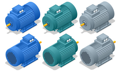 Electric motor blueprints Royalty Free Vector Image