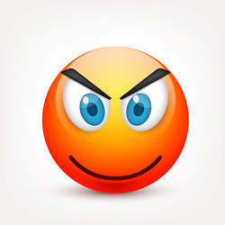 Annoyed emoticon Royalty Free Vector Image - VectorStock