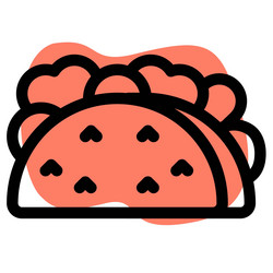 Taco bell chalupa light Royalty Free Vector Image