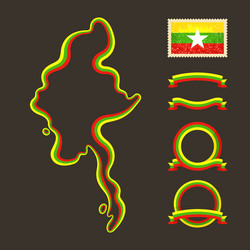 Myanmar national flag Royalty Free Vector Image