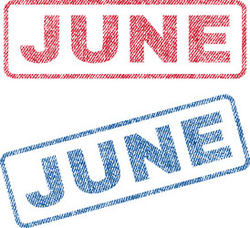 June rubber stamps Royalty Free Vector Image - VectorStock