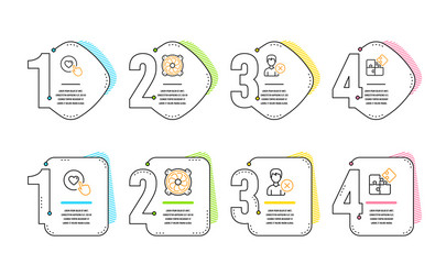 Remove account computer fan and like button icons Vector Image