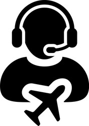 Man customer service icon person profile symbol Vector Image