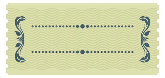 Voucher template vintage blank ticket paper Vector Image