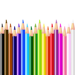 Pastel coloured pencils colourful pencils Vector Image