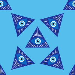 Evil eye magic seamless pattern symbol of Vector Image