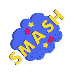 Smash bubble icon image Royalty Free Vector Image