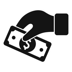 Cash charity icon outline donate help Royalty Free Vector