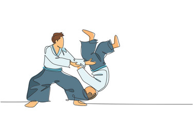 Judo sport action cartoon graphic Royalty Free Vector Image