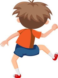 Backside of kindergarten boy Royalty Free Vector Image