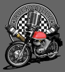 Classic motorbike template for graphic design Vector Image