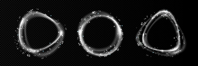 Realistic winter avatar frames with snowflakes Vector Image