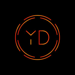 Initial yd logo design template creative circle Vector Image
