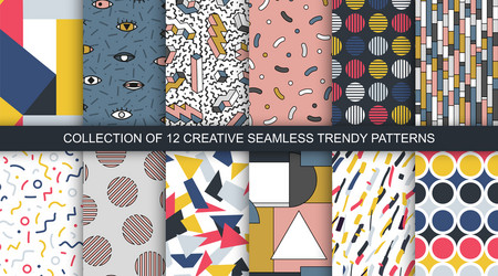 Trendy pattern set Royalty Free Vector Image - VectorStock