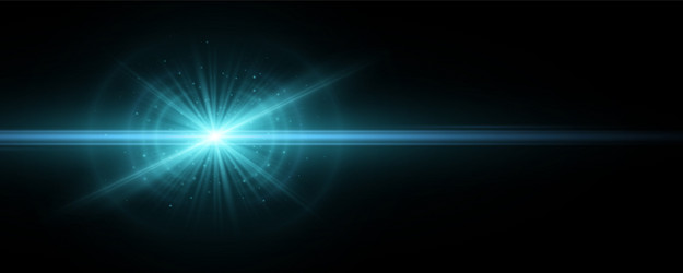 Stylish blue light effect isolated on black Vector Image
