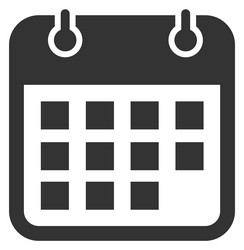 Calendar icon with month time symbol flat agenda Vector Image