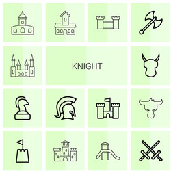 Knight icons Royalty Free Vector Image - VectorStock