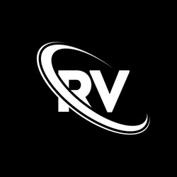 Vr logo v r design white letter vrv Royalty Free Vector