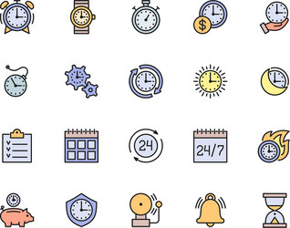 Time frame icon set Royalty Free Vector Image - VectorStock