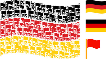 Germany flag collage of target bullseye icons Vector Image