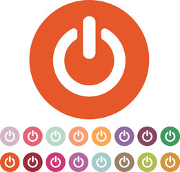 Power icon symbol flat Royalty Free Vector Image