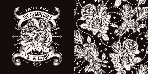 Set of emblem pattern with gold ingots roses Vector Image