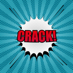 Crack comic cartoon Royalty Free Vector Image - VectorStock