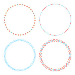 Decorative round frames for congratulations Vector Image
