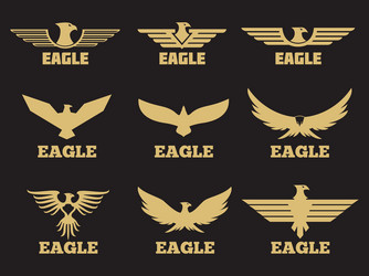 Eagles logo set Royalty Free Vector Image - VectorStock