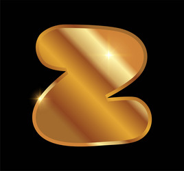 Golden letter z monogram logo Royalty Free Vector Image