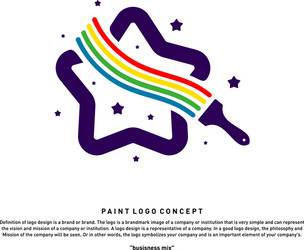 Star paint logo design creative Royalty Free Vector Image