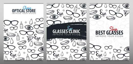 Banner for optical shop or glasses clinic hand Vector Image