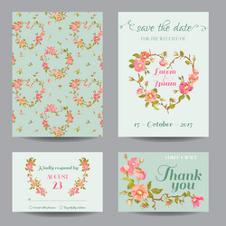 Invitation or congratulation card set Royalty Free Vector