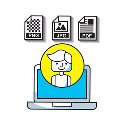 Management of electronic formats Royalty Free Vector Image