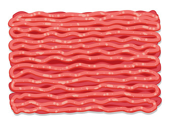 Minced meat in plastic tray Royalty Free Vector Image