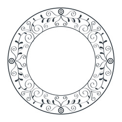 Elegant circular monogram Royalty Free Vector Image