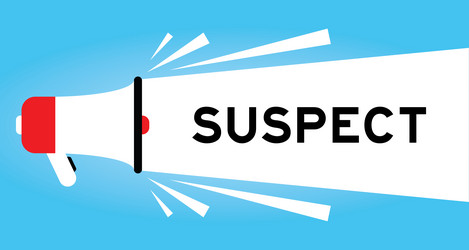 Black color in word suspect on slot banner Vector Image
