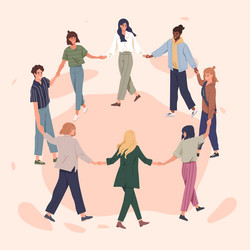 People Holding Hands Circle Vector Images (over 5,000)