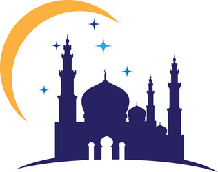 Muslim quran with mosque and abstract candles Vector Image