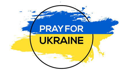 Pray for ukraine flag peace dove design Royalty Free Vector